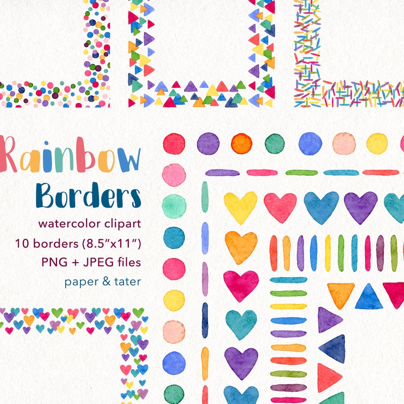 Rainbow Border - Etsy