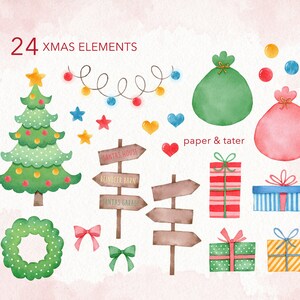 Santa's Cars Watercolor Clipart, Front View Christmas Vehicles PNG - Etsy