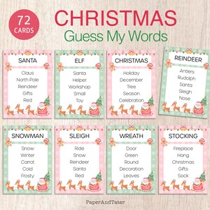 Christmas Word Guessing Game Printable - Forbidden Words Holiday ...