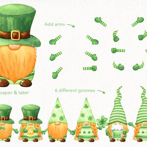 Watercolor St Patricks Day Gnomes Clipart Graphics, Nordic Gnomes Png ...