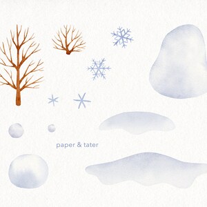 Watercolor Christmas Santa's House Clipart, Santa Claus Clip Art, Mrs ...