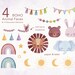 BOHO Nursery Clipart Set Watercolor Bohemian Baby Room - Etsy