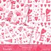 Watercolor Valentine Gnomes Digital Papers, Fabric Seamless Pattern ...