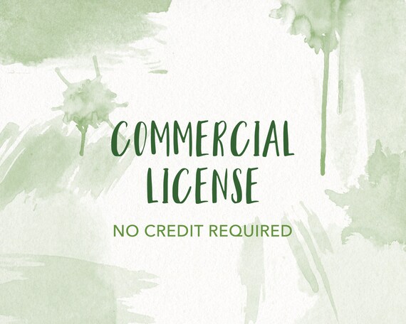 Commercial License License to use ONE clipart graphic set in | Etsy