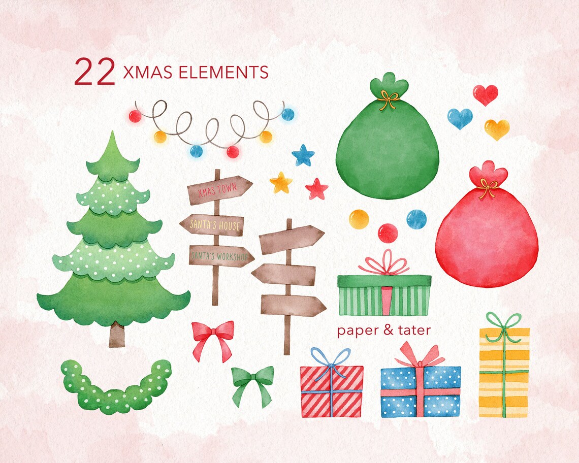Watercolor Santa's Cars Clipart Side View Christmas - Etsy