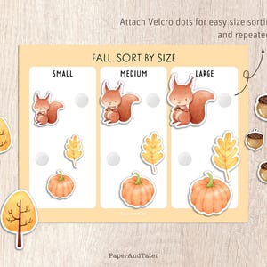 Fall Size Sorting Game for Kids - Autumn-themed Sort by Size Activity ...