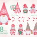 Watercolor Christmas Gnomes Clipart, Nordic Gnomes, Cute Xmas Gnome ...