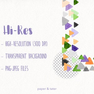 Watercolor Halloween Borders Clipart Graphics, Spooky Colorful Rainbow ...