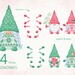 Watercolor Christmas Gnomes Floral Clipart, Nordic Gnomes, Xmas Gnome ...