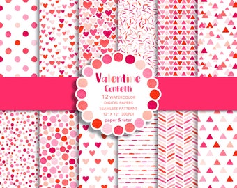 Watercolor Rainbow Digital Papers Fabric Seamless Pattern | Etsy