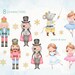 Nutcracker Ballet Christmas Watercolor Clipart, Classic Xmas Story PNG ...