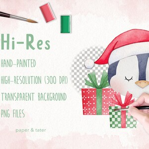 Hand-painted Watercolor Christmas Faces Clipart Digital Download PNG ...