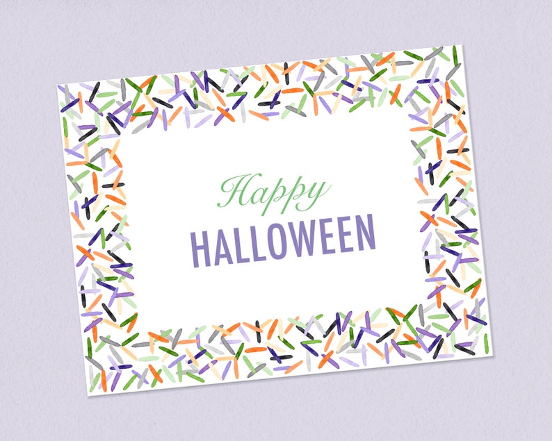 Watercolor Halloween Borders Clipart Graphics Spooky Colorful | Etsy