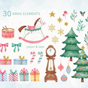 Nutcracker Ballet Christmas Watercolor Clipart, Classic Xmas Story PNG ...