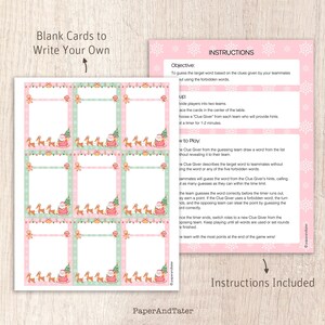 Christmas Word Guessing Game Printable - Forbidden Words Holiday ...