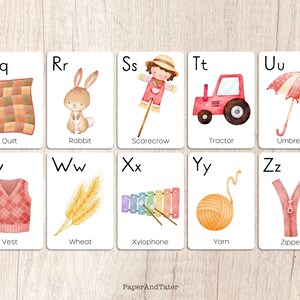 Fall Alphabet Cards, Autumn ABC Cards, Educational Preschool Fall ...