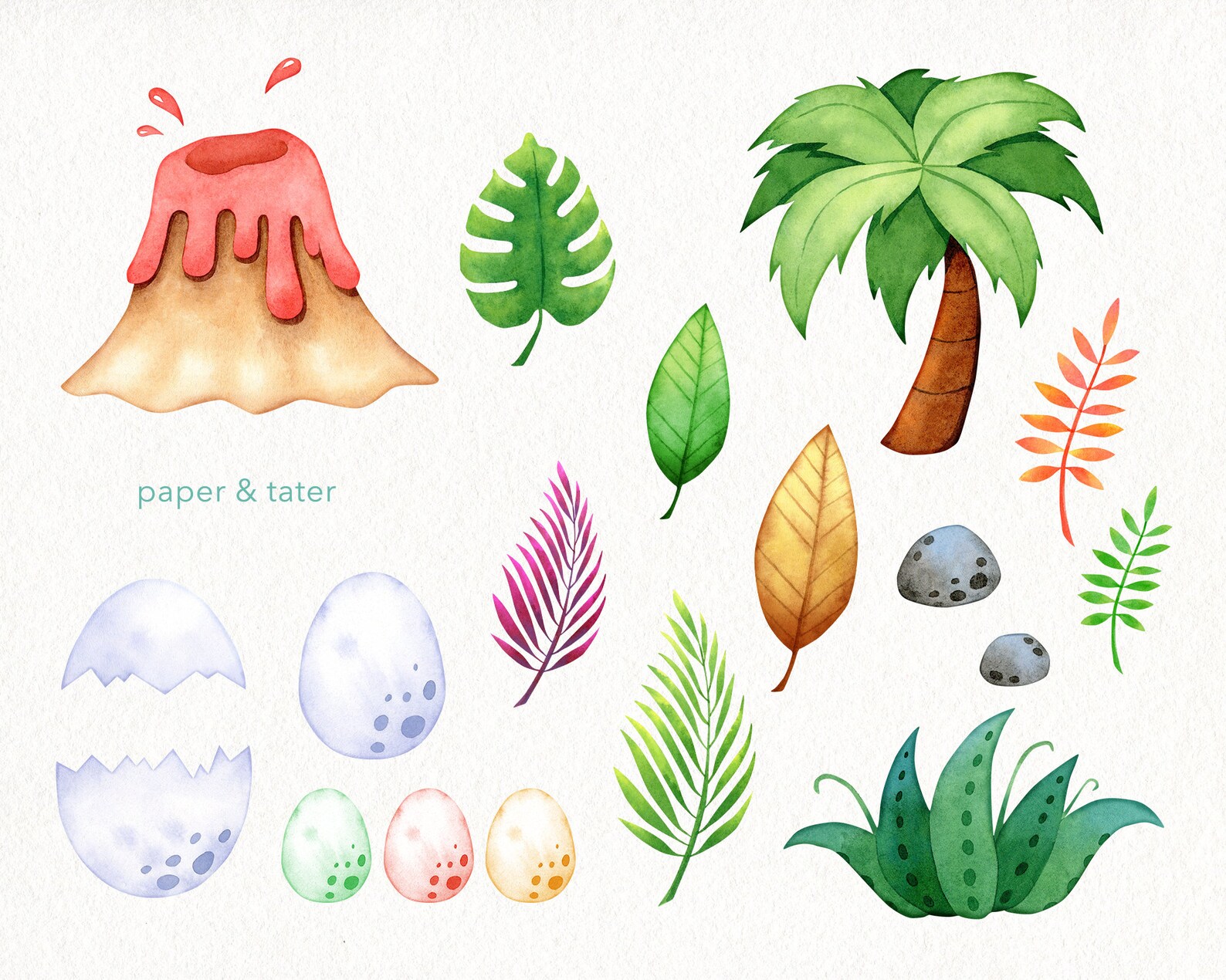 Watercolor Baby Dinosaur Clipart Graphics Dino Clip Art T | Etsy Canada