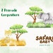 Watercolor Safari Baby Animals Clipart Graphics African - Etsy