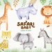 Watercolor Safari Baby Animals Clipart Graphics African - Etsy