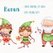 Watercolor Christmas Santa's Workshop Clipart Graphics, Santa Claus ...