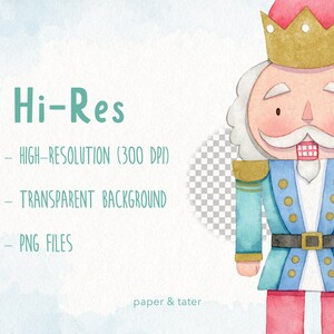 Nutcracker Ballet Christmas Watercolor Clipart, Classic Xmas Story PNG ...