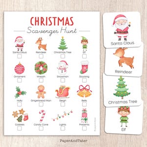 Christmas Scavenger Hunt for Kids - Fun Christmas Party Game - Winter ...