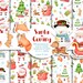 Watercolor Christmas Digital Papers Fabric Seamless Pattern | Etsy