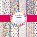 Watercolor Rainbow Confetti Digital Papers, Fabric Seamless Pattern ...