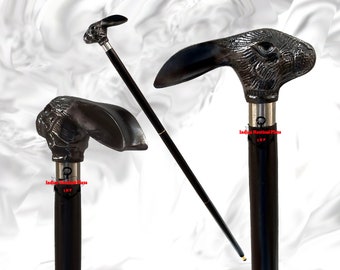 Antique Rabbit Head Cane - Etsy