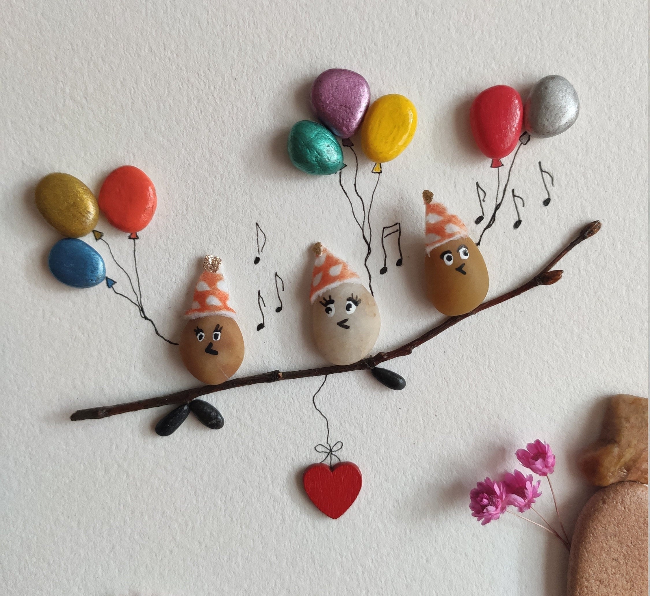 Birthday Gifts Pebble Art Picture Personalised Mothers | Etsy