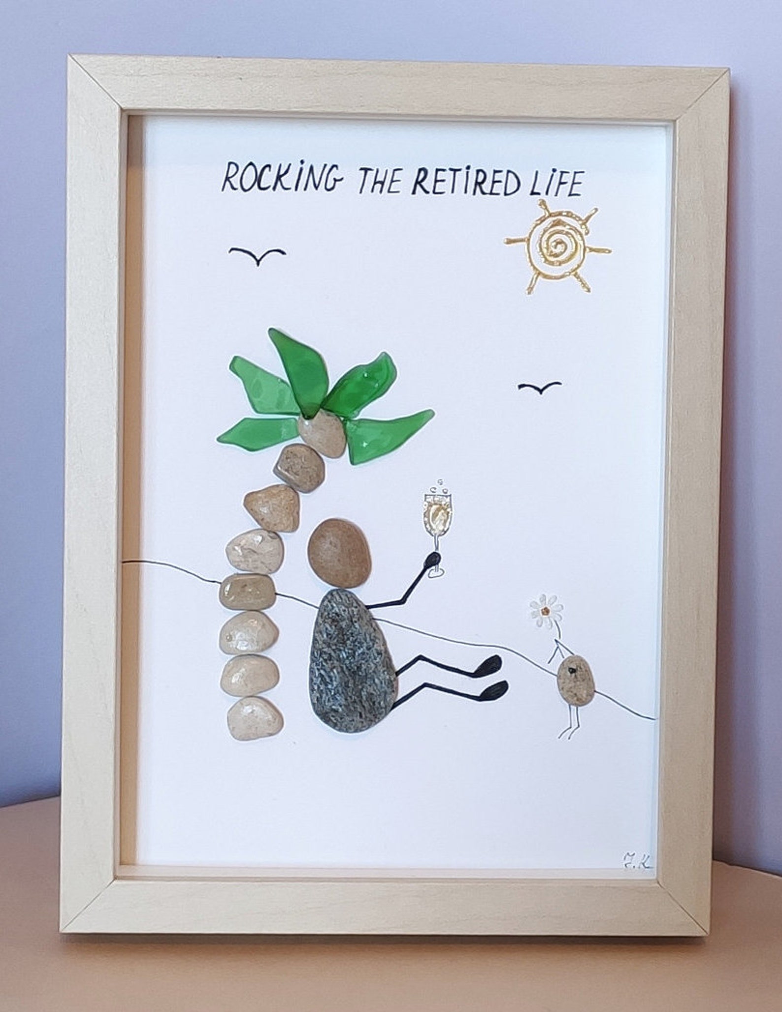 Retirement Gift/ Retirement Pebble Art Picture/ Coworker - Etsy