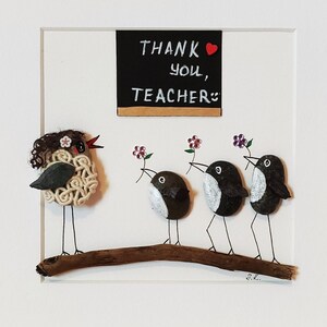 Personalised Teacher Gift, Teacher Retirement Gift, Pebble Art, Thank ...