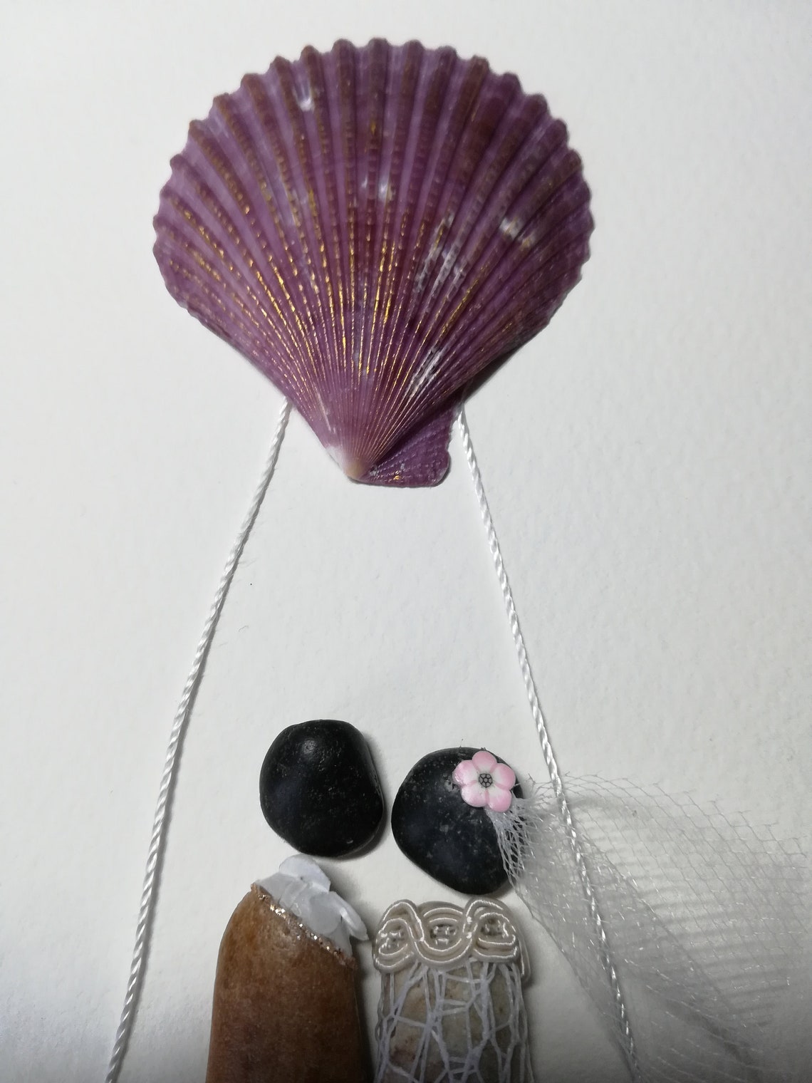 Personalised Wedding Gifs Wedding Picture Pebble Art Bride - Etsy