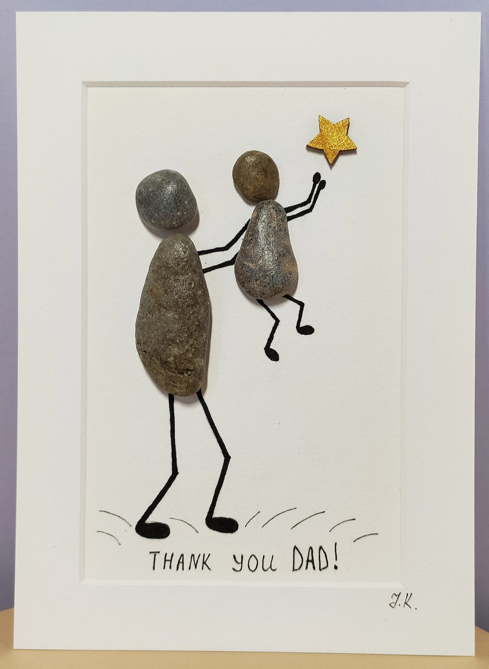 Personalised Fathers Day Fathers Day Gift Pebble Art | Etsy