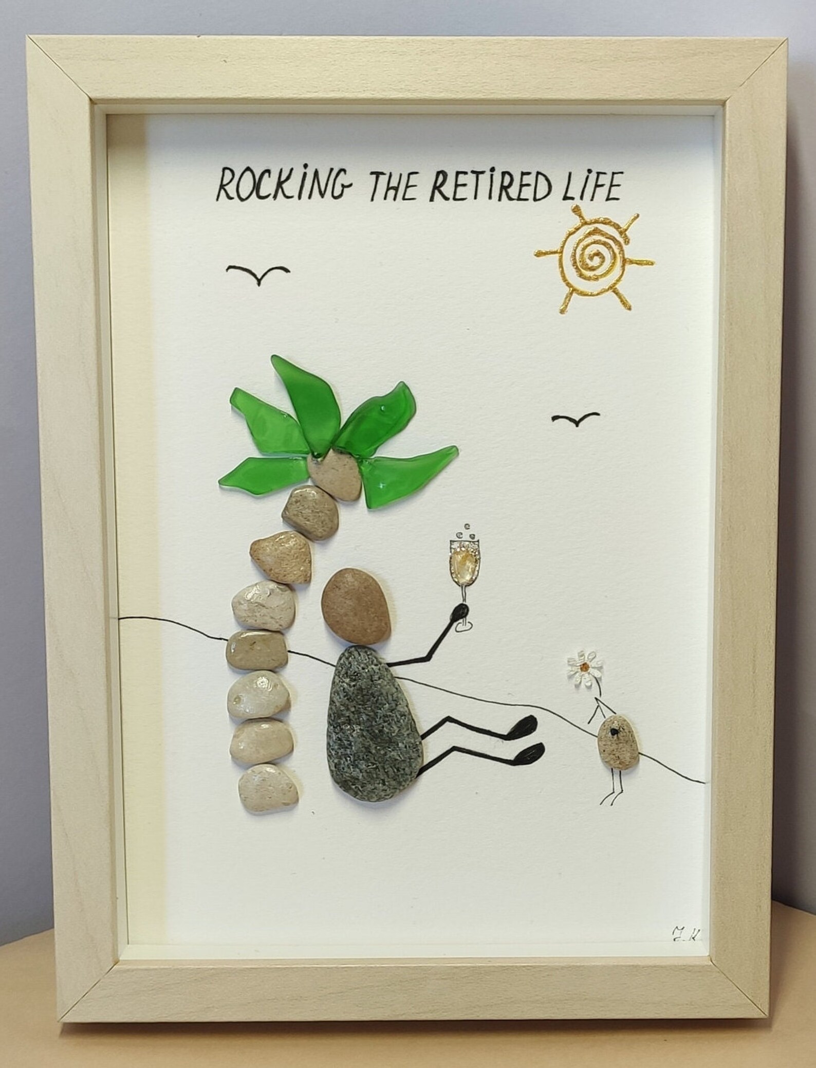 Retirement Gift/ Retirement Pebble Art Picture/ Coworker - Etsy