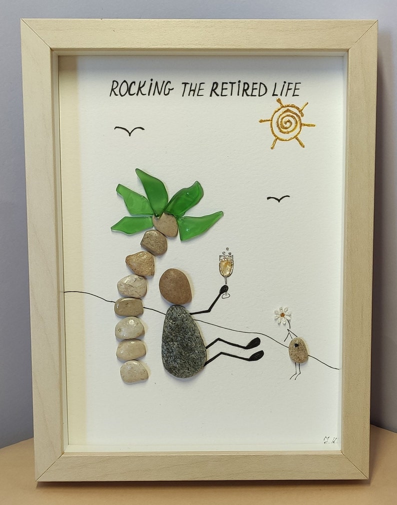 Retirement Gift/ Retirement Pebble Art Picture/ Coworker - Etsy