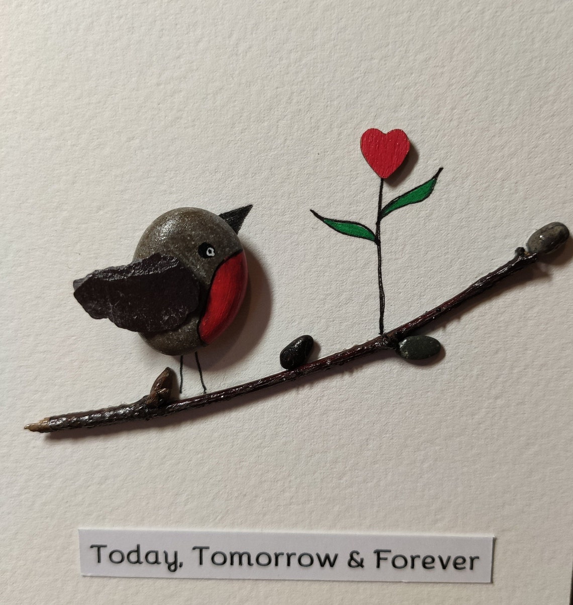 Pebble Art Pebble Art Robin Frame Picture Anniversary Gifts - Etsy