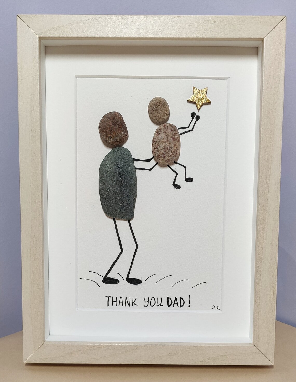 Personalised Fathers Day Fathers Day Gift Pebble Art - Etsy
