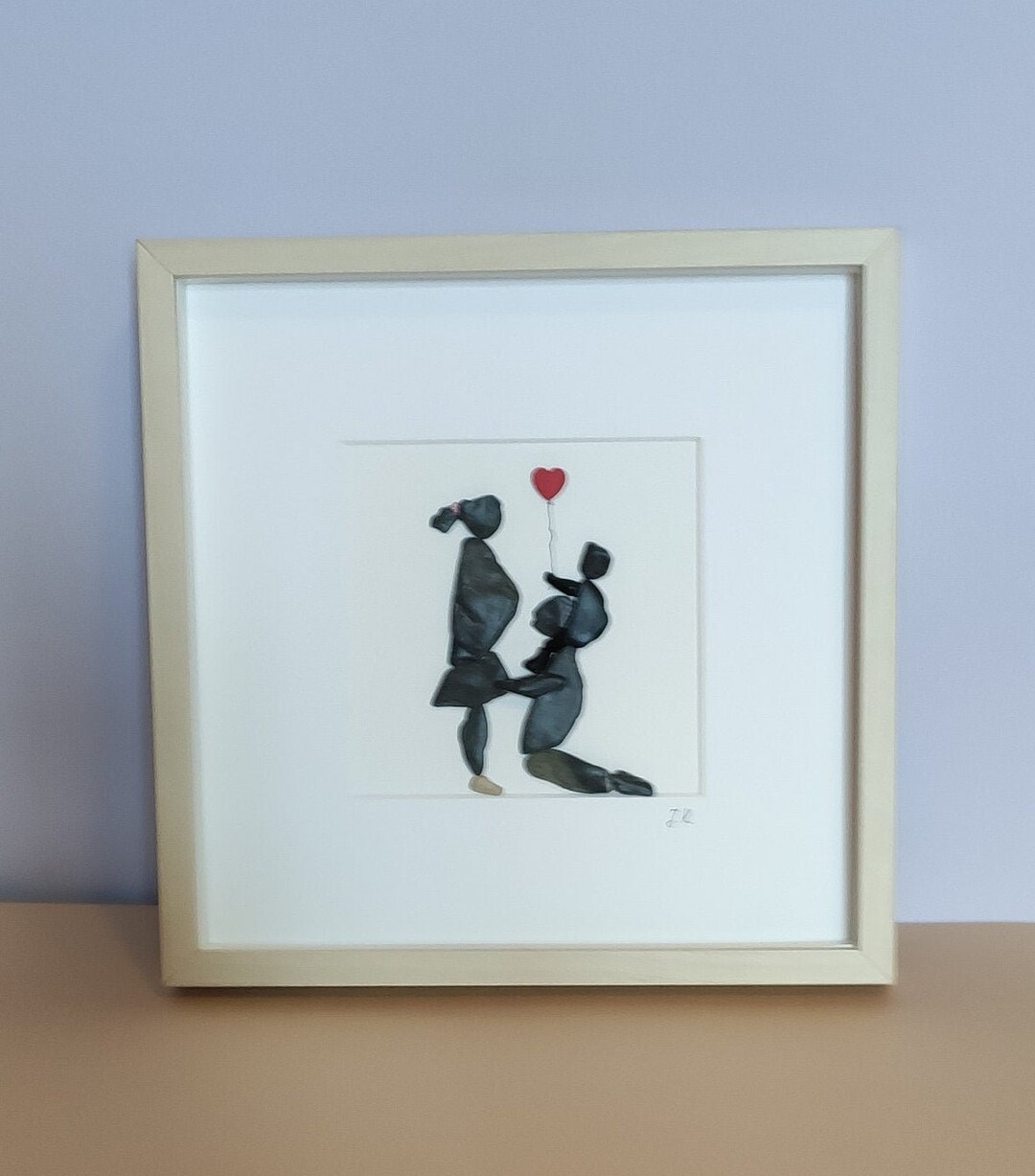 Personalised New Baby Gift Pebble Art Family of 4 Pebble Art People ...