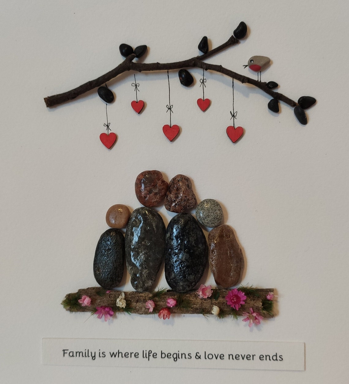 Personalised Family Gift Unique Family Gift Pebble Art | Etsy