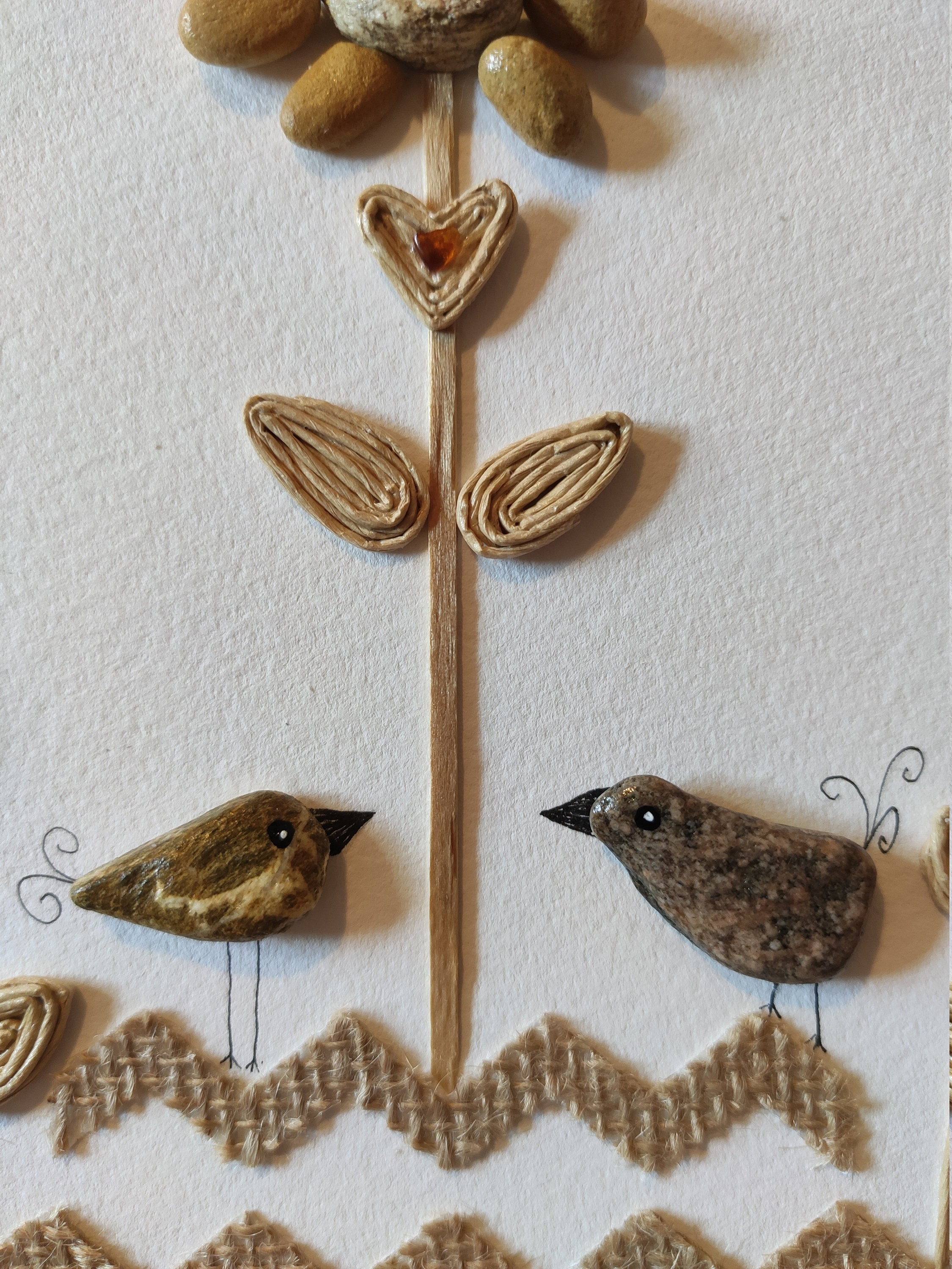 Birds Gift Birds Pebble Art Picture Pebble Art Birds | Etsy