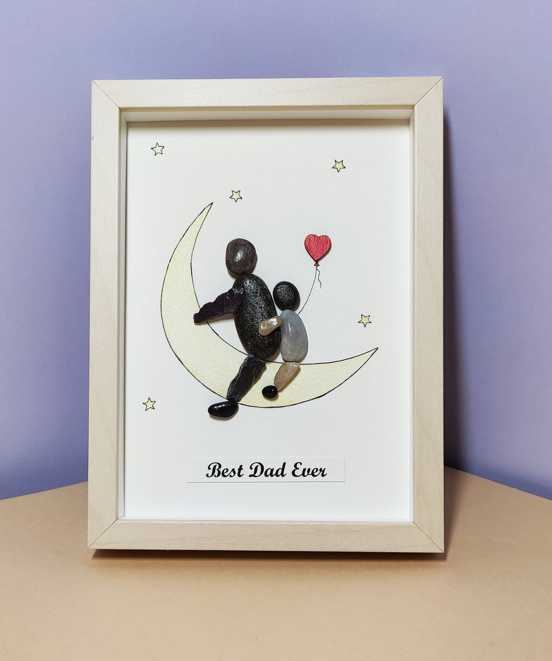 Father's Day Gift, Father's Day, Best Dad, Pebble Art, Gift for Dad ...