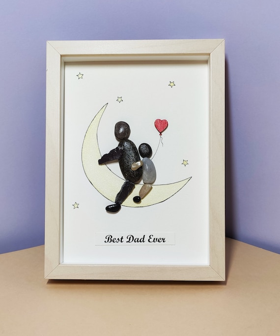 Father's Day Gift Father's Day Best Dad Pebble Art - Etsy