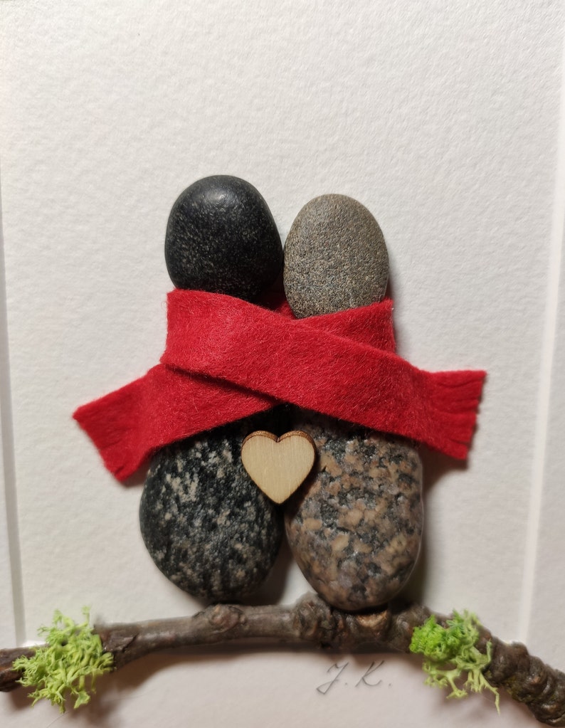 Personalised Friends Pebble Art Anniversary Gift Pebble Couple | Etsy