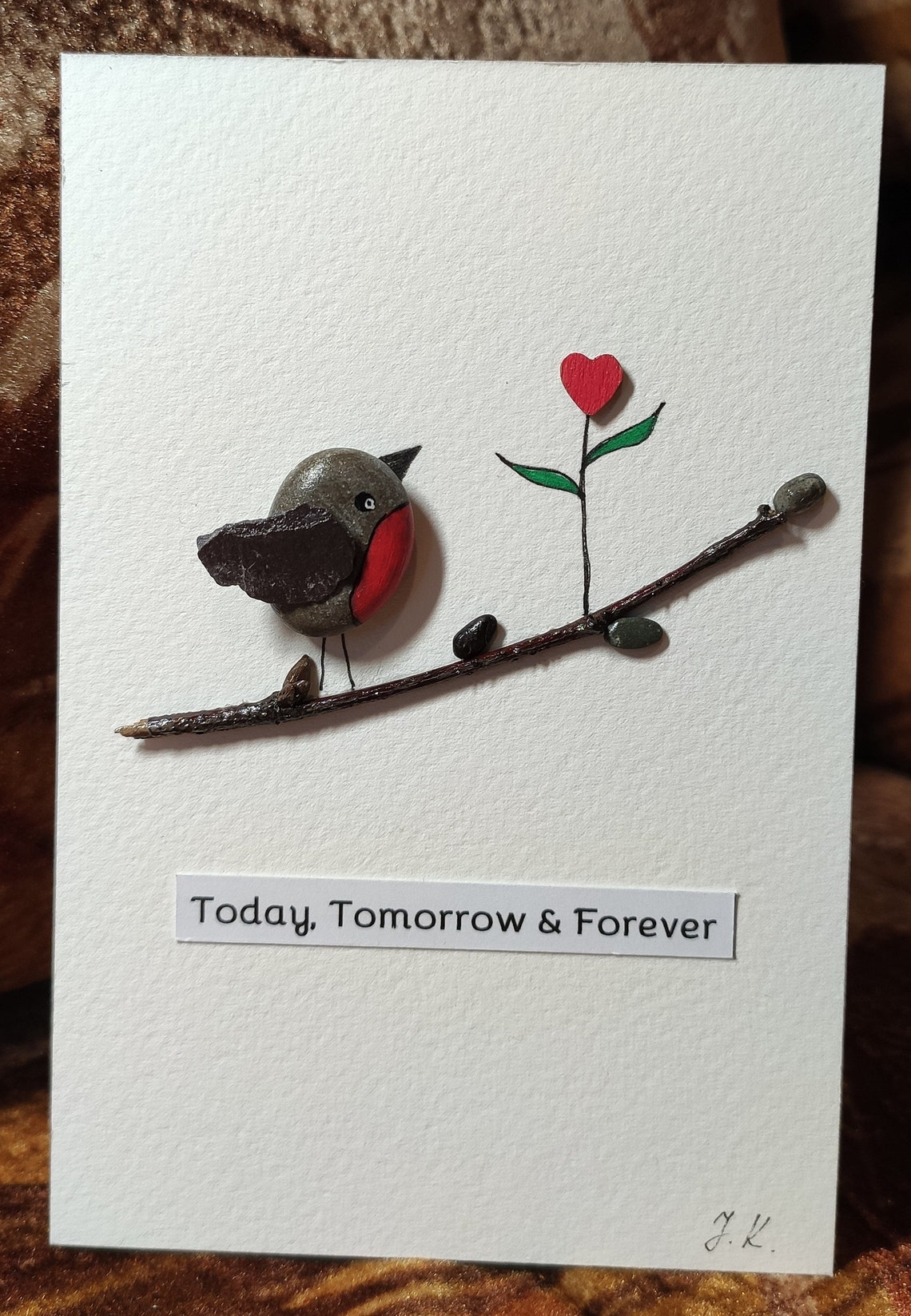 Pebble Art Pebble Art Robin Frame Picture Anniversary Gifts - Etsy