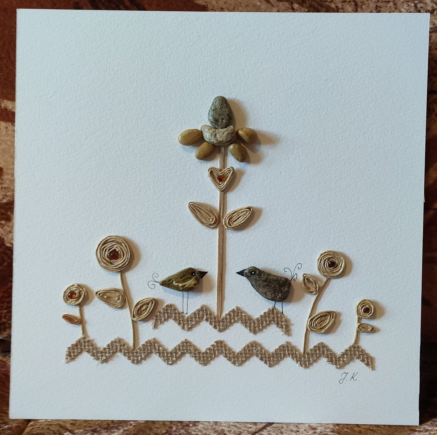 Birds Gift Birds Pebble Art Picture Pebble Art Birds | Etsy