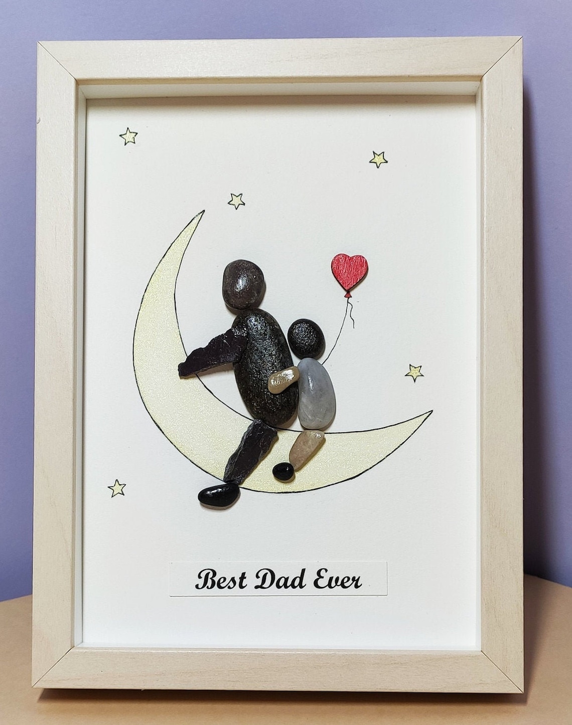 Father's Day Gift Father's Day Best Dad Pebble Art - Etsy