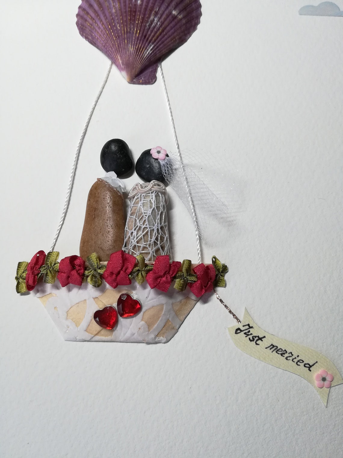 Personalised Wedding Gifs Wedding Picture Pebble Art Bride - Etsy