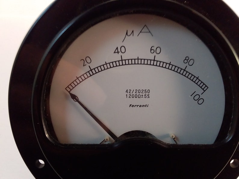 100ua DC FSD 81mm Diameter Circular Moving Coil Meter by - Etsy