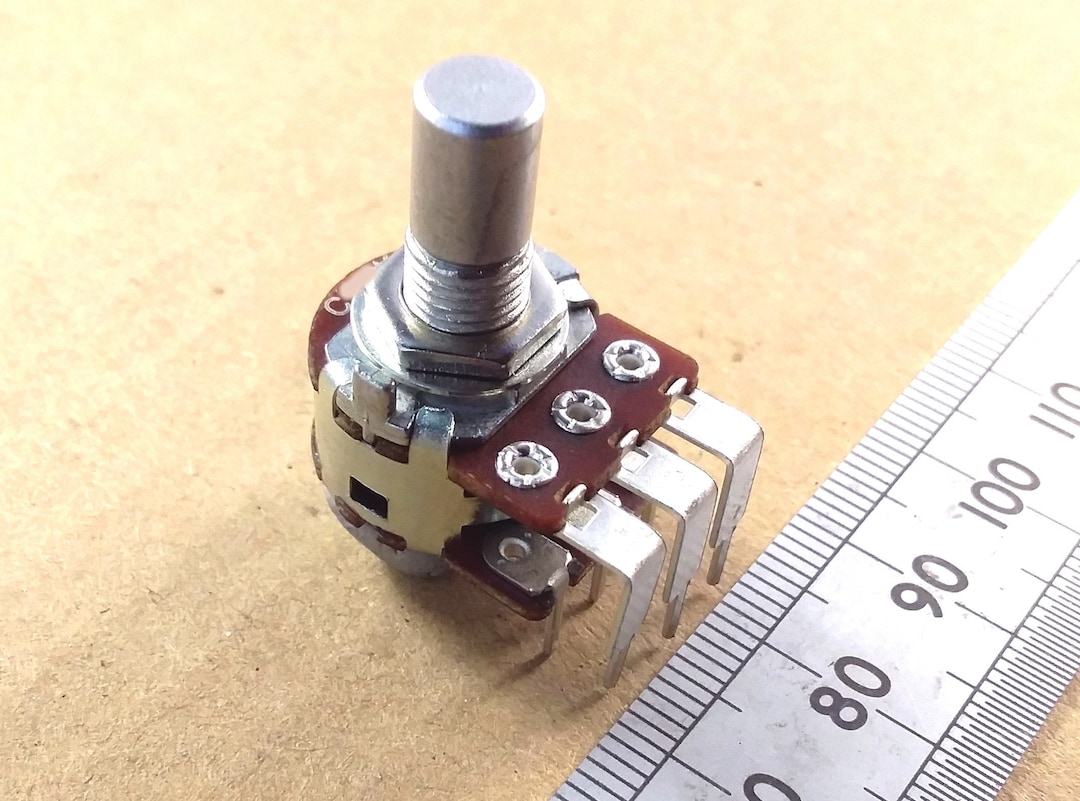 Reverse Logarithmic Stereo Dual Vertical Potentiometer PCB Mount 6.3mm ...